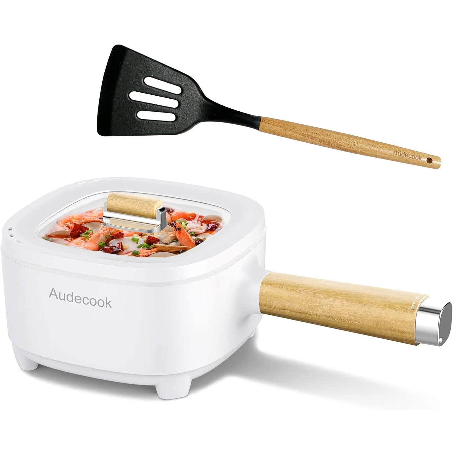 YYJP Hot Pot Electric 2L, Cermic Glaze Non-Stick Frying Pan 8 Inch ...