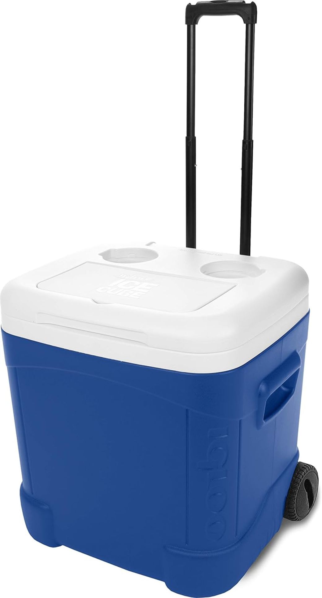 YYJP Ice Cube Wheeled Roller Cooler, White/Blue, 60 Qt - Walmart.com