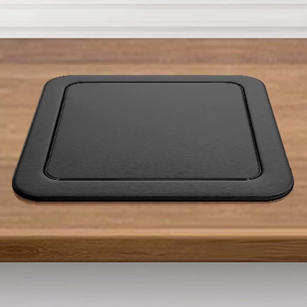 YYJP Recessed Countertop Flap Lid Trash Bin, Built-in Stainless Steel ...