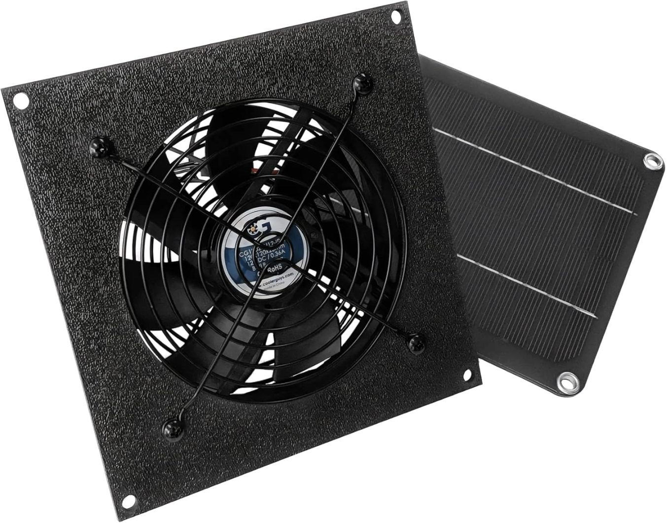 YYJP Small Solar Powered Waterproof Fan Kit for Small Chicken Coops ...