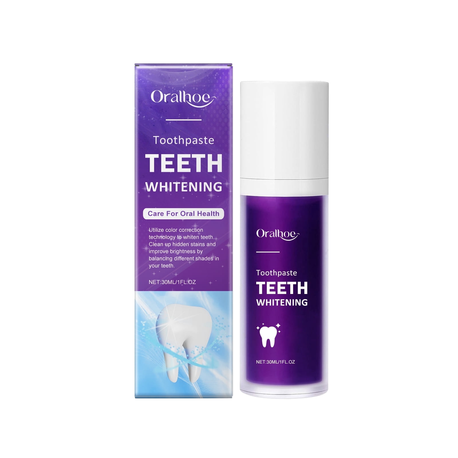 YYK Purple Toothpaste Mild Cleaning Odor Dirt Brightening Teeth Daily ...