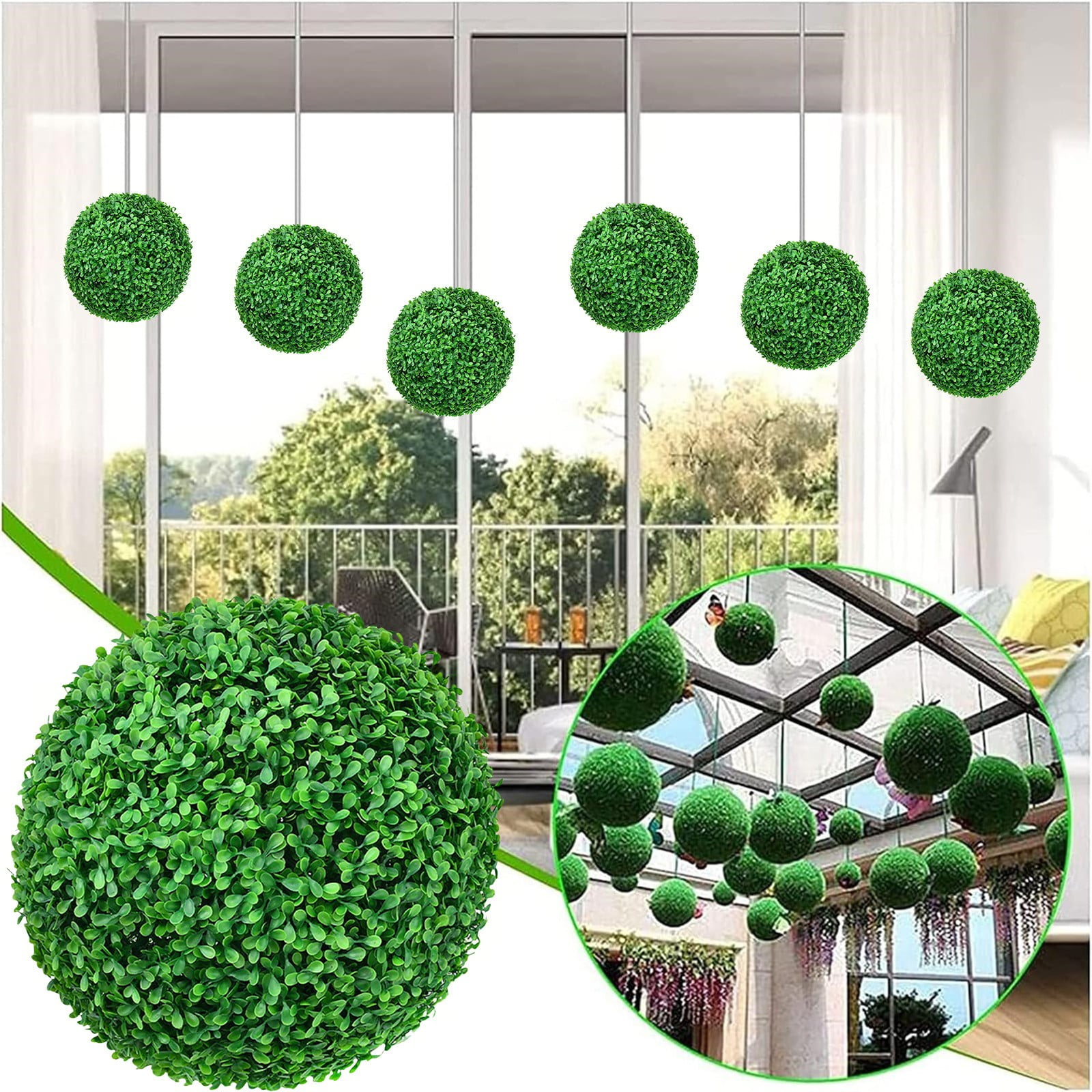 YYKihy Artificial Boxwood Topiary Plants For Outdoor Walkways Boxwood ...