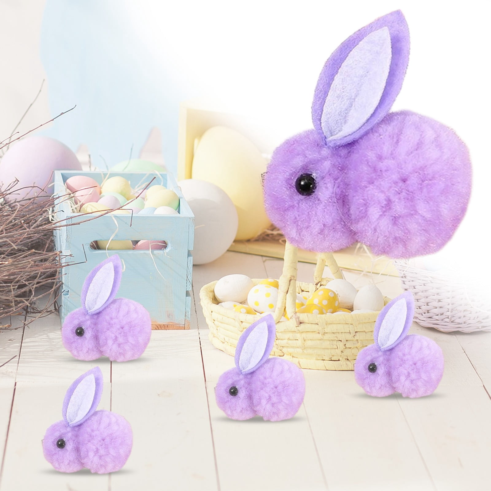 YYKihy Easter Plush Bunny - Tiny Stuffed Animal Keychain Pendant ...