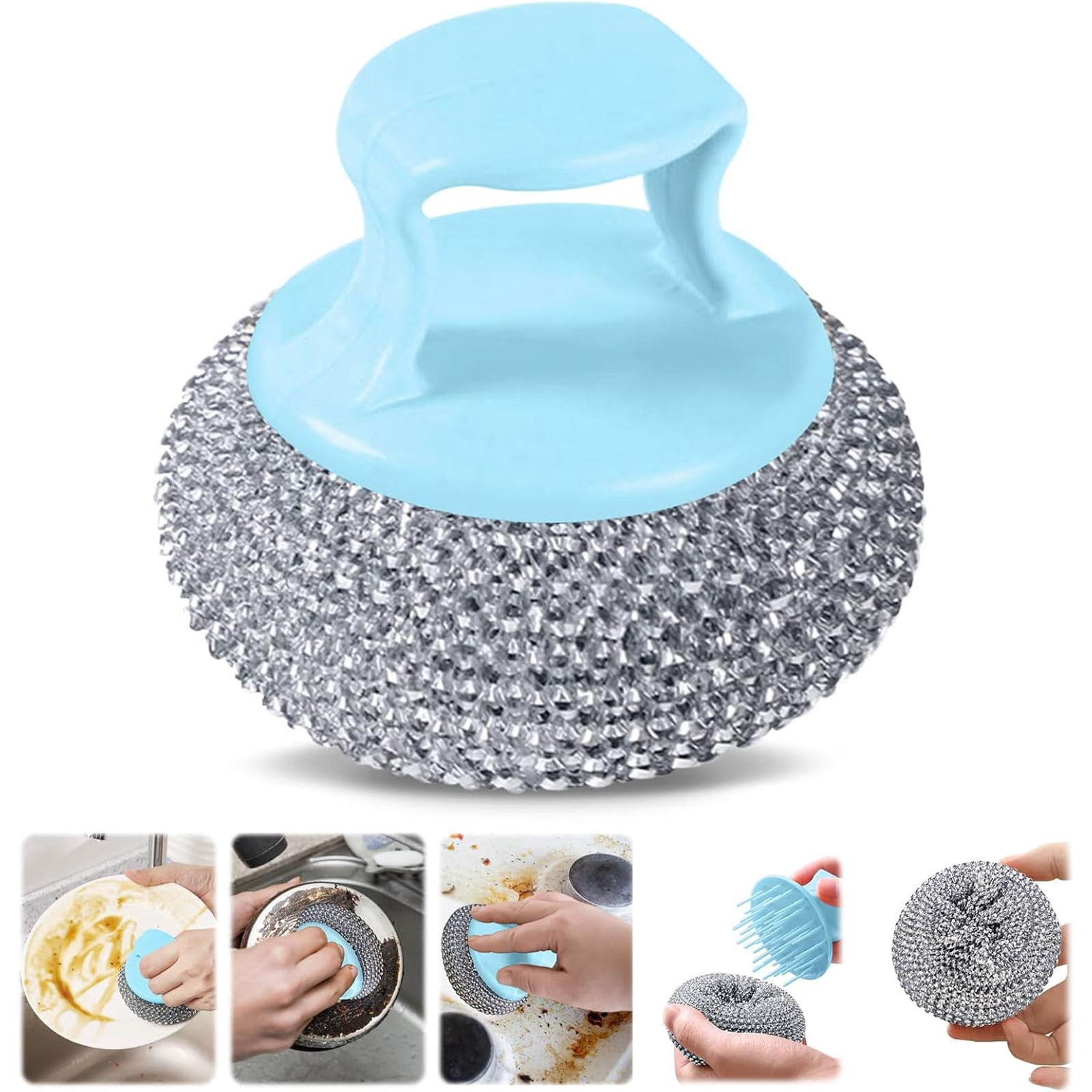 YYKihy Stainless Scrubber Srubber For Scouring Stubborn Messes From ...