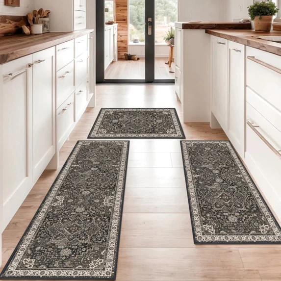 (YYL-Design)-- Kitchen Rug Sets Of 3 Washable Boho Kitchen Rugs And ...