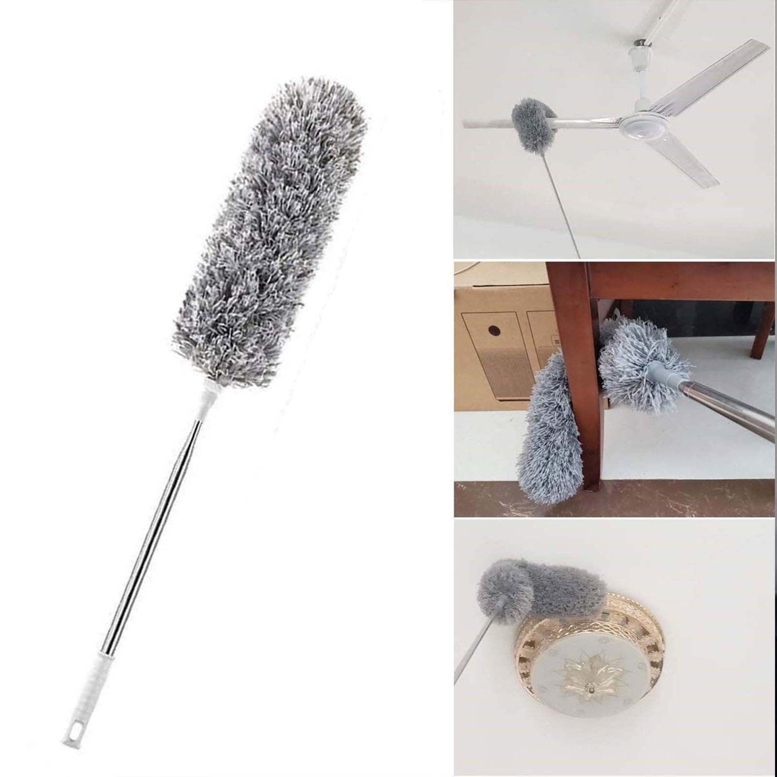 YYNKM Microfiber Duster with Extension Pole - 30in Up to 100inches ...