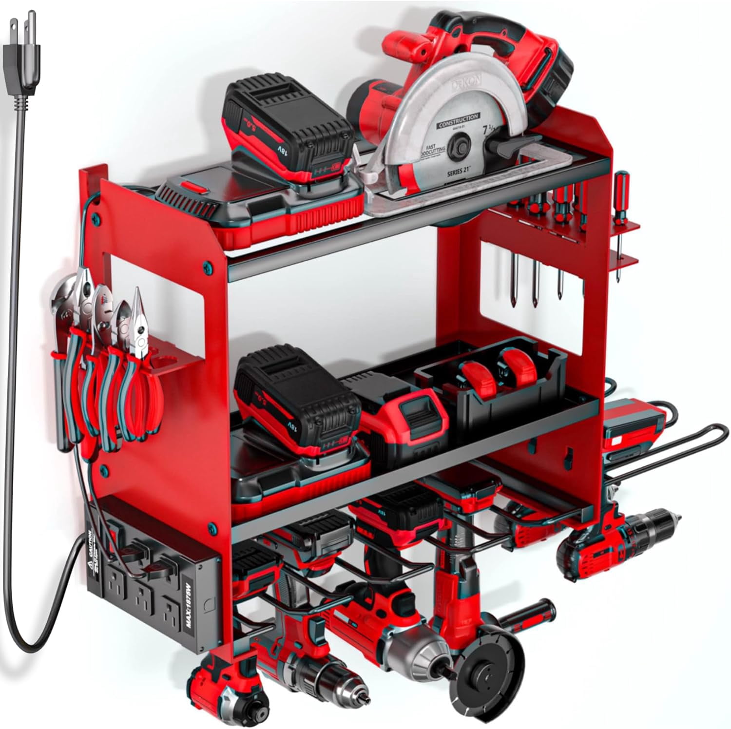 YYR Power Tool Organizer Wall Mount with Charging Station, Cordless ...