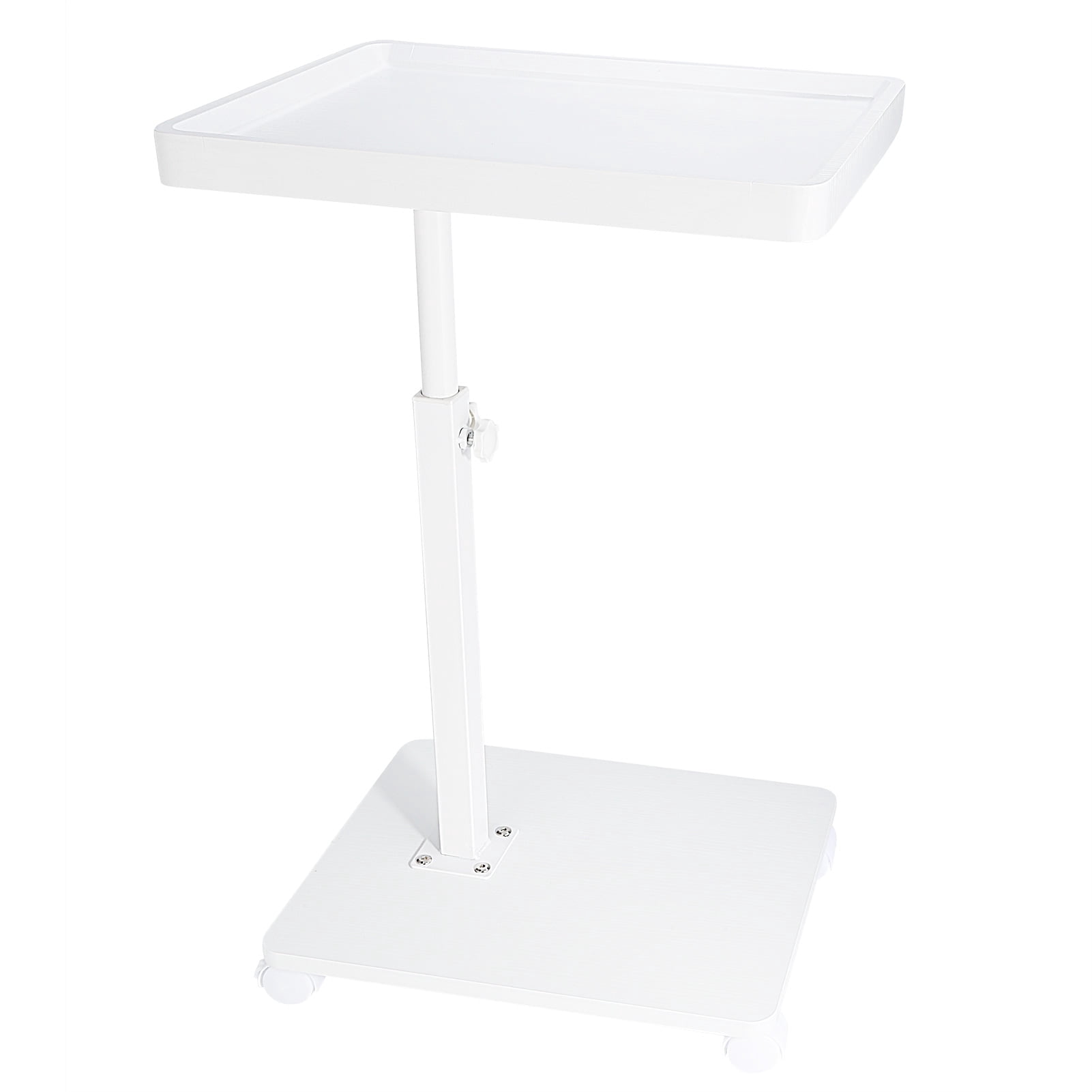 YYUAN Adjustable - Height C - Shaped Rolling Side Table - Ideal for ...