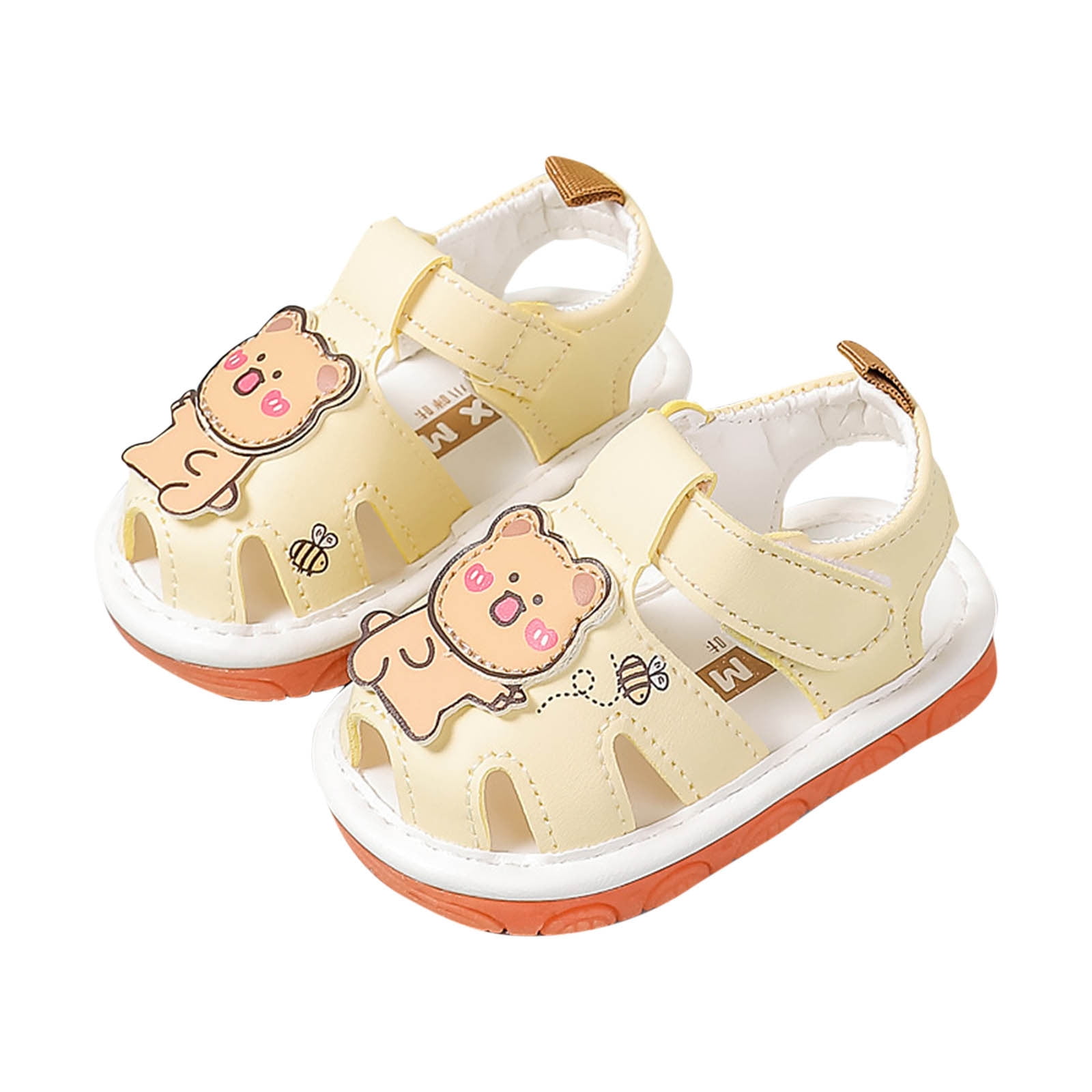 YYUIJK 0-2 Years Girls Toddler/Little Kid Closed-Toe Flower Summer ...