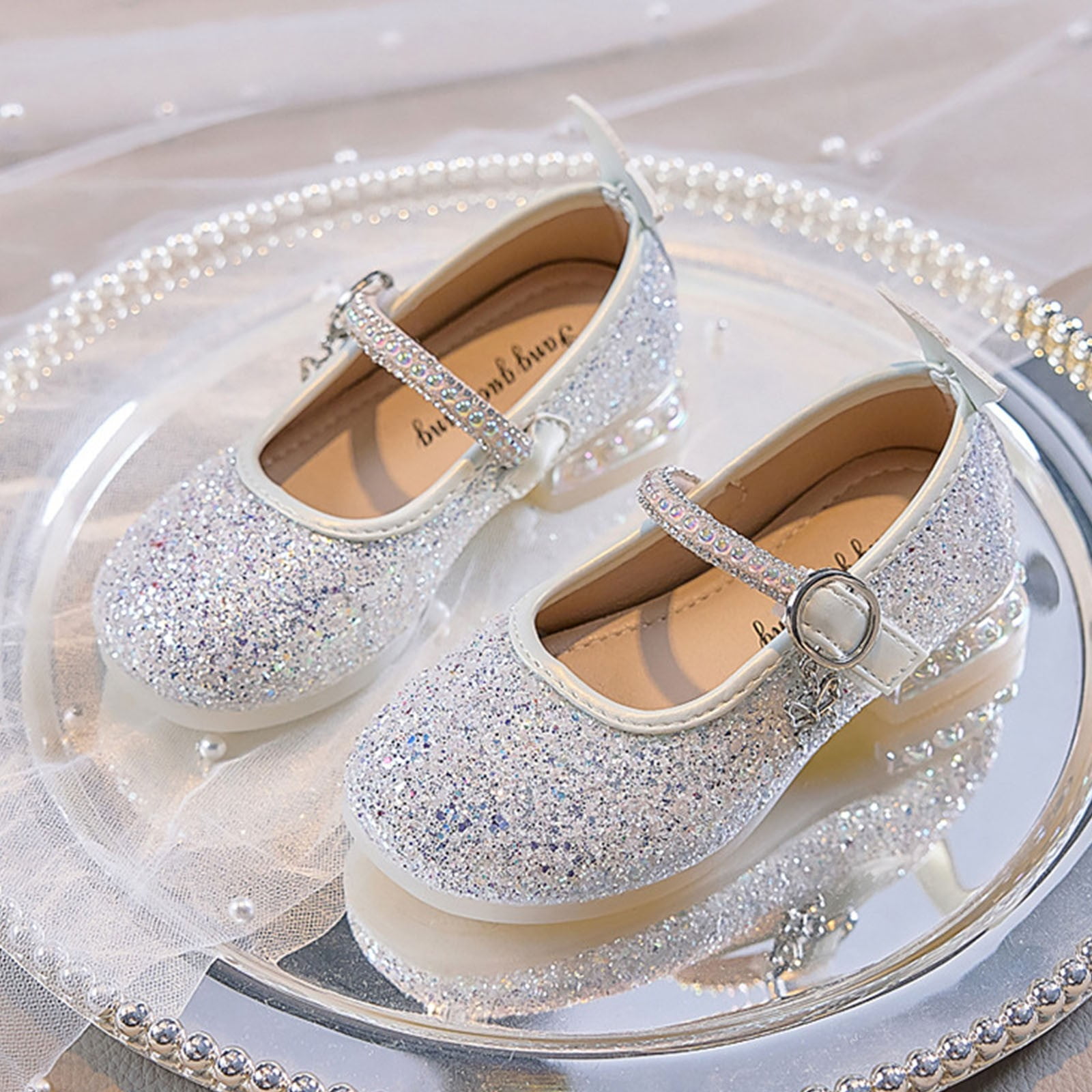 YYUIJK Girls Mary Jane Low Heel Princess Flower Wedding Party Pump ...