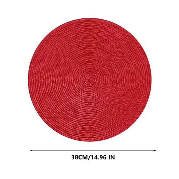 YYUZH 38cm Round Woven Table Mat, Heat Resistant Placemat for Dining ...