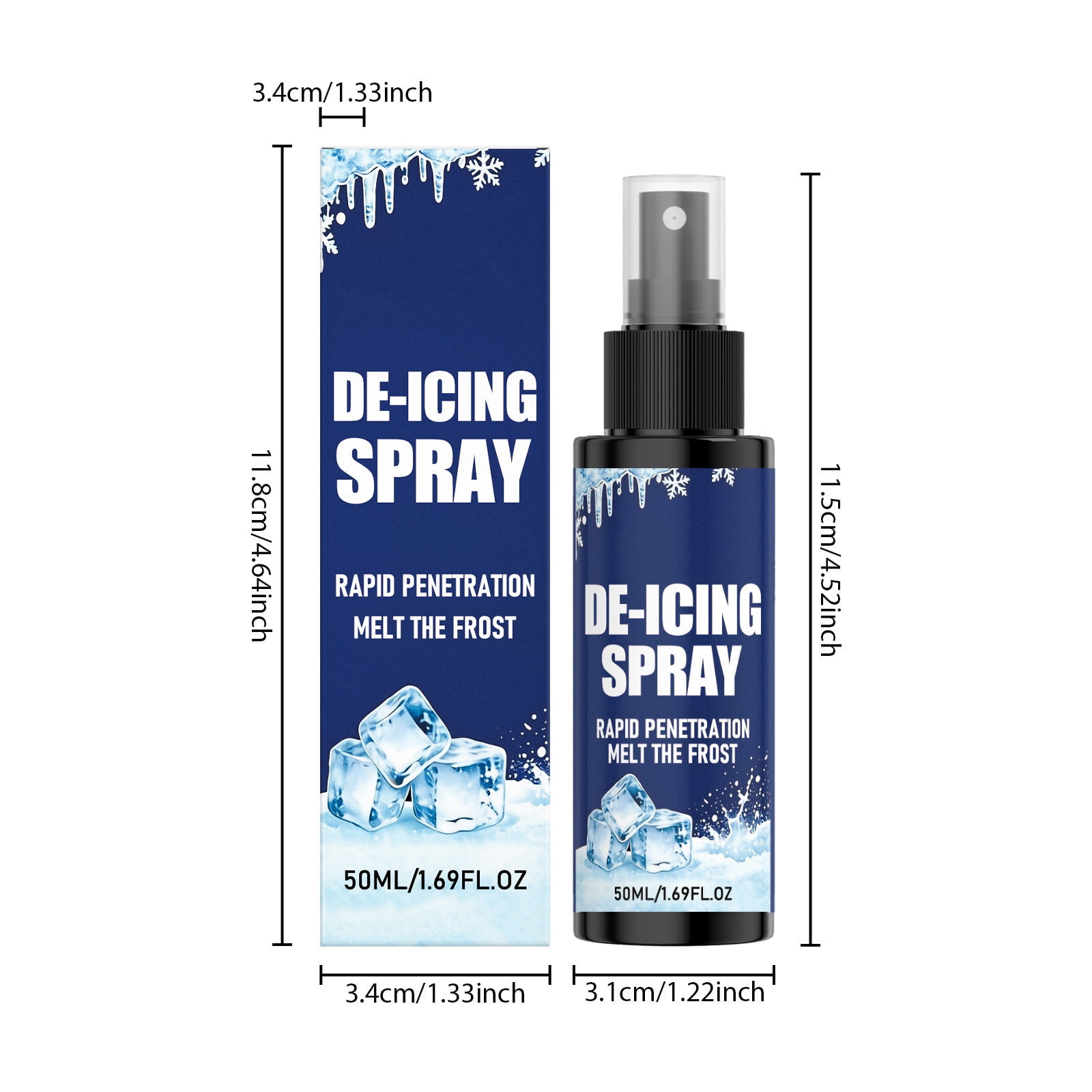 YYUZH 50ml Des-Icer Spray Fast Acting Ice Melter And Defroster For ...