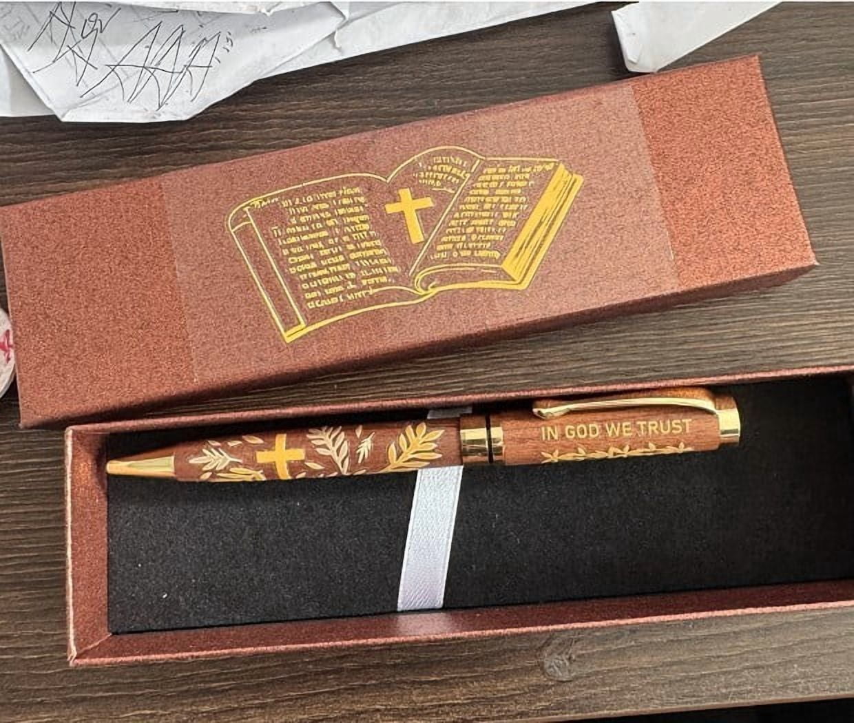 YYUZH Bible Commemorative Pen with Scripture Engraving, Metal Religious ...