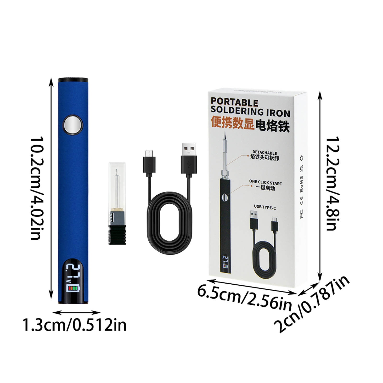 YYUZH USB Soldering Iron with LED Display and Adjustable Temperature ...