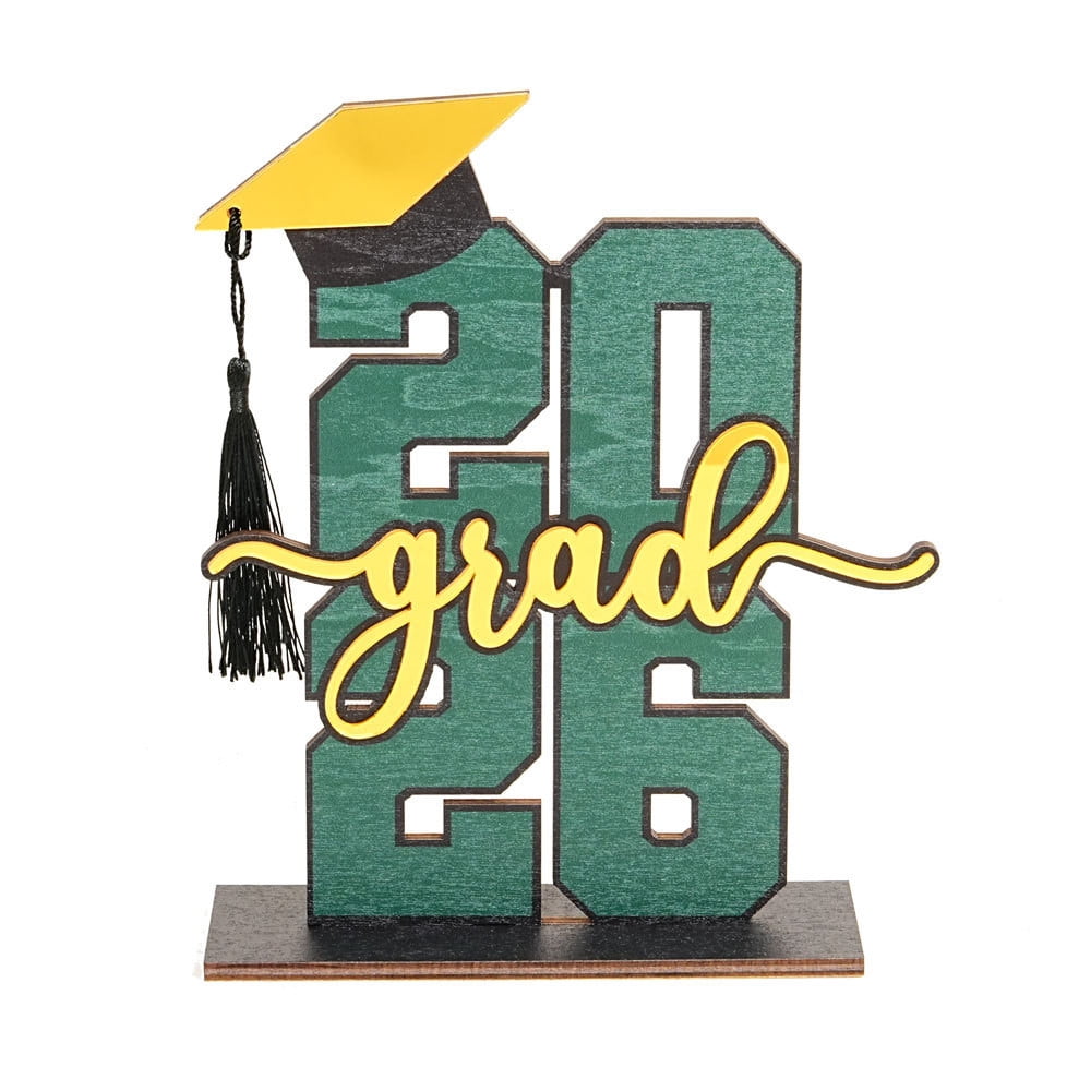 YYUZH Wooden Graduation Decorative Stand, 2026 Graduation Season Wooden ...