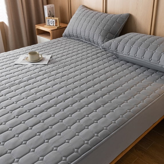 YYW Quilted Fitted Bed Sheet, Ultra-Soft Breathable Mattress Cover ...
