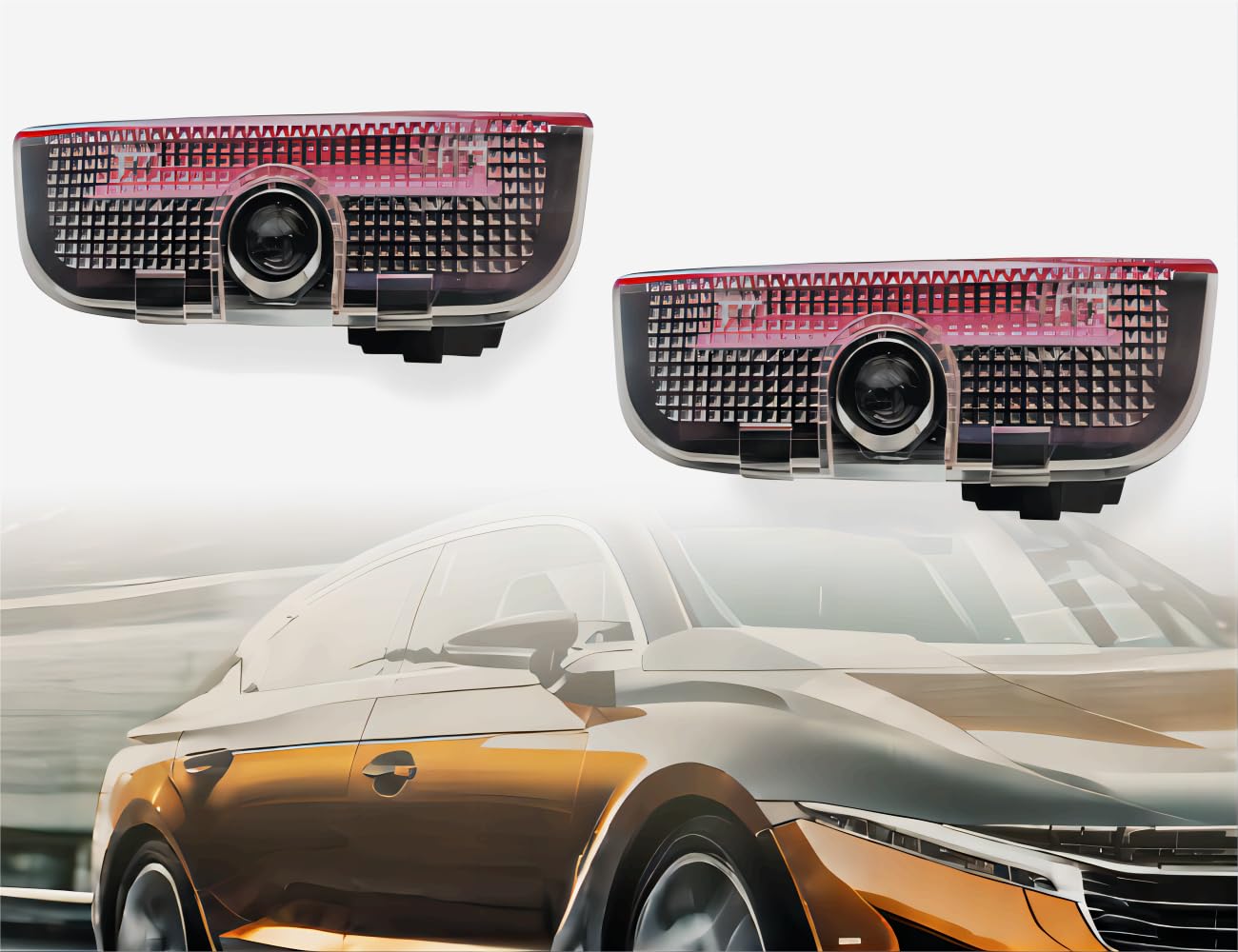 YYXSYY 2 Pcs Courtesy DHF10 Door Projector Light for Passat Sagitar CC ...