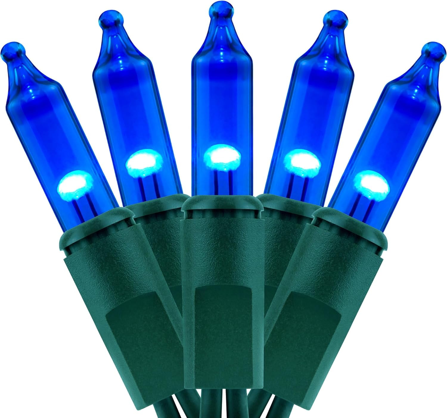 YYYANTON 200 Blue Christmas YANTONs, Pack of 2 Strands of 21 ft 100 ...