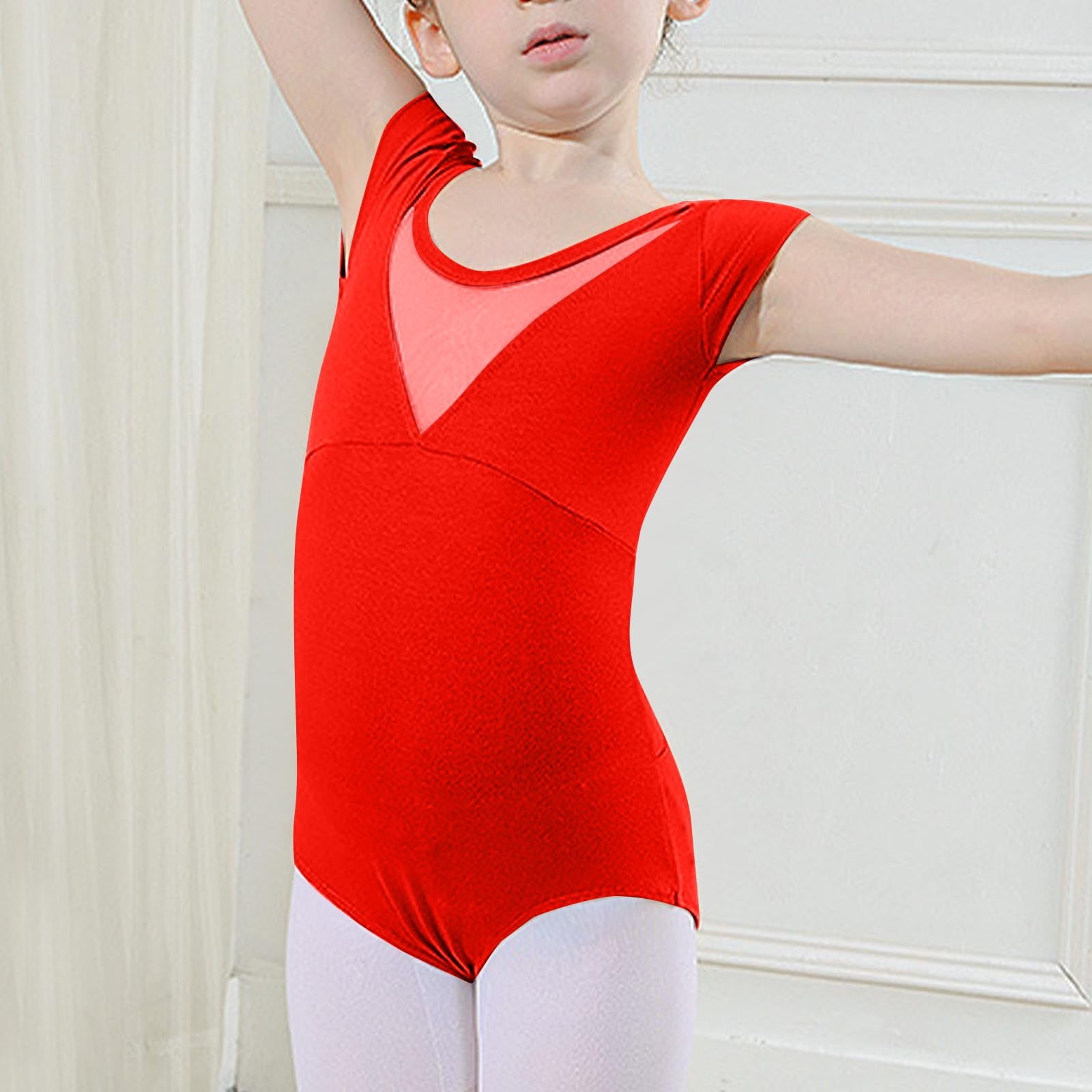 YYYTop Short Sleeves Dance Ballets Gymnastics Leotards for Girls ...