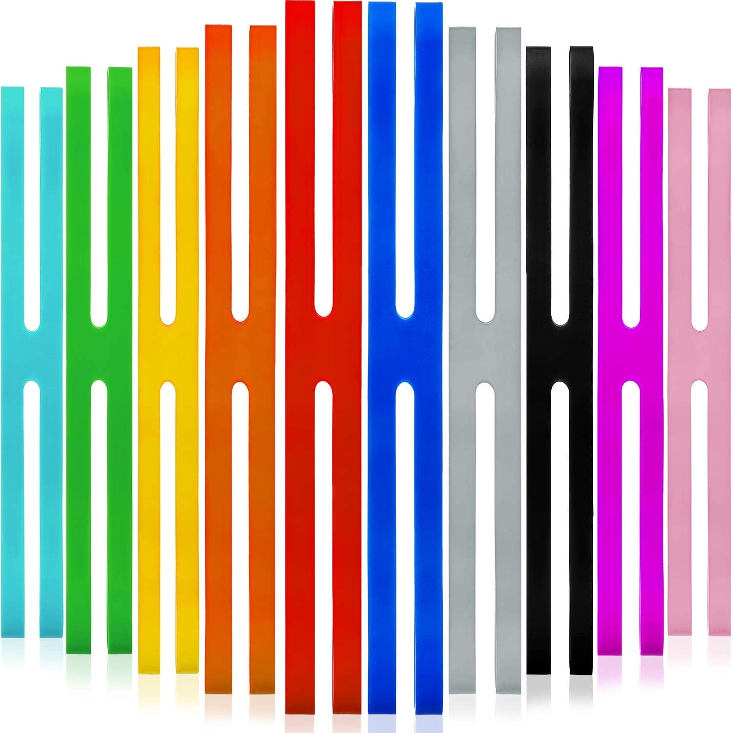 YYYYYY 9 Inch H-Band Silicone Rubber Bands Assorted Color Elastic ...