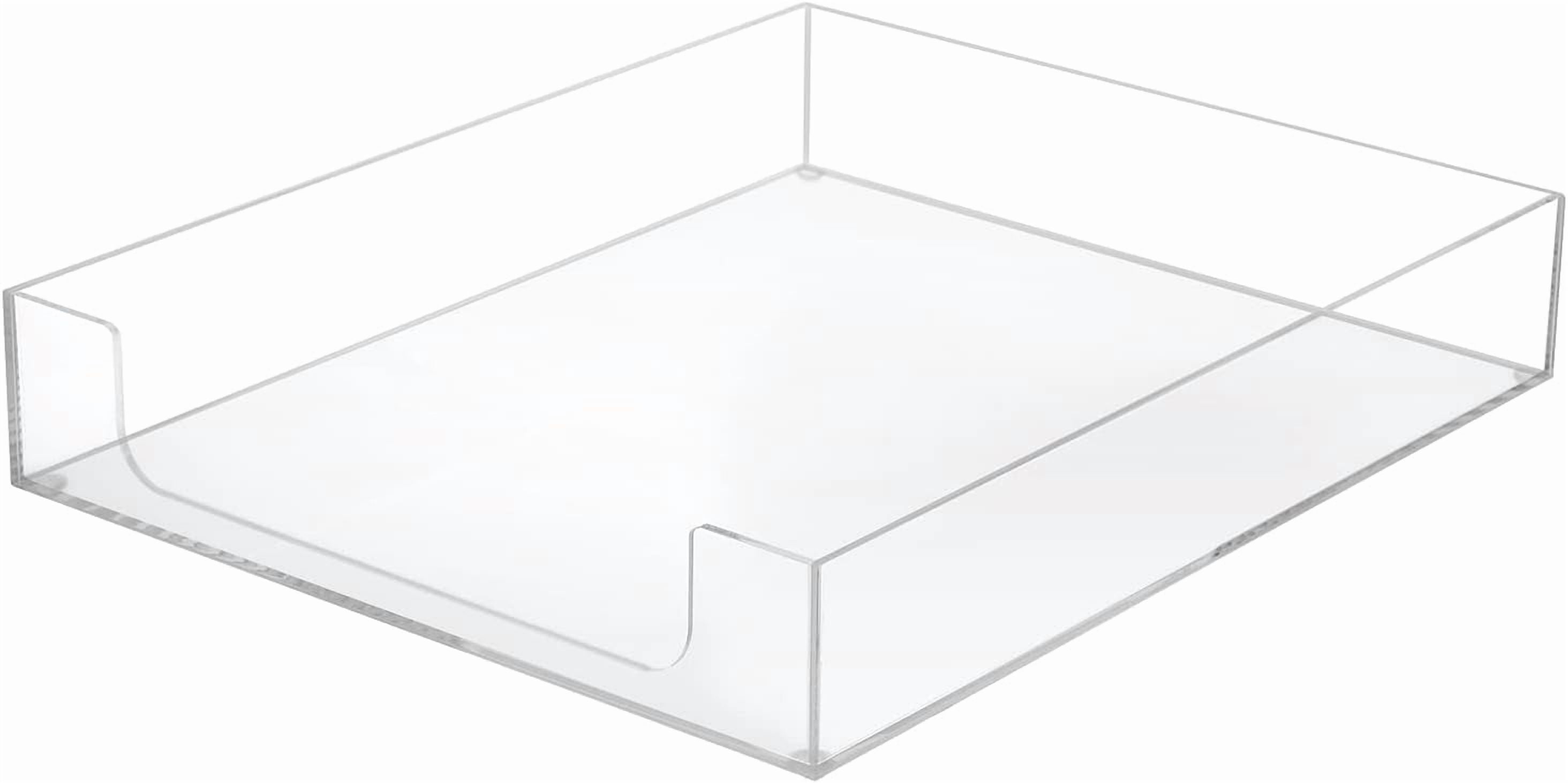 YYYYYY Multipurpose A4 File Tray Clear Acrylic Desk Tray Organizer ...