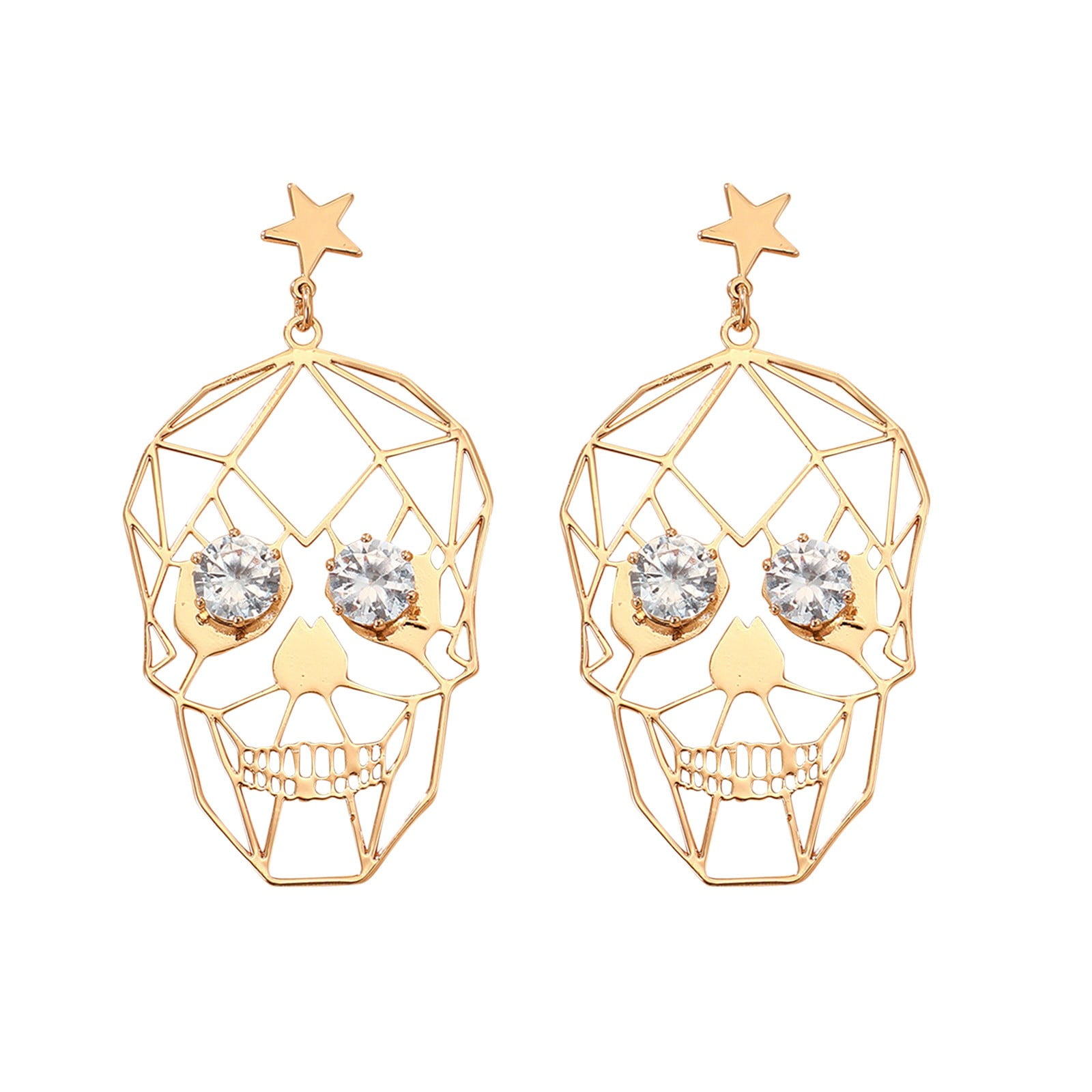 YYbomd Lightweight Earrings Personality Funny Rhinestone Earrings Thin ...