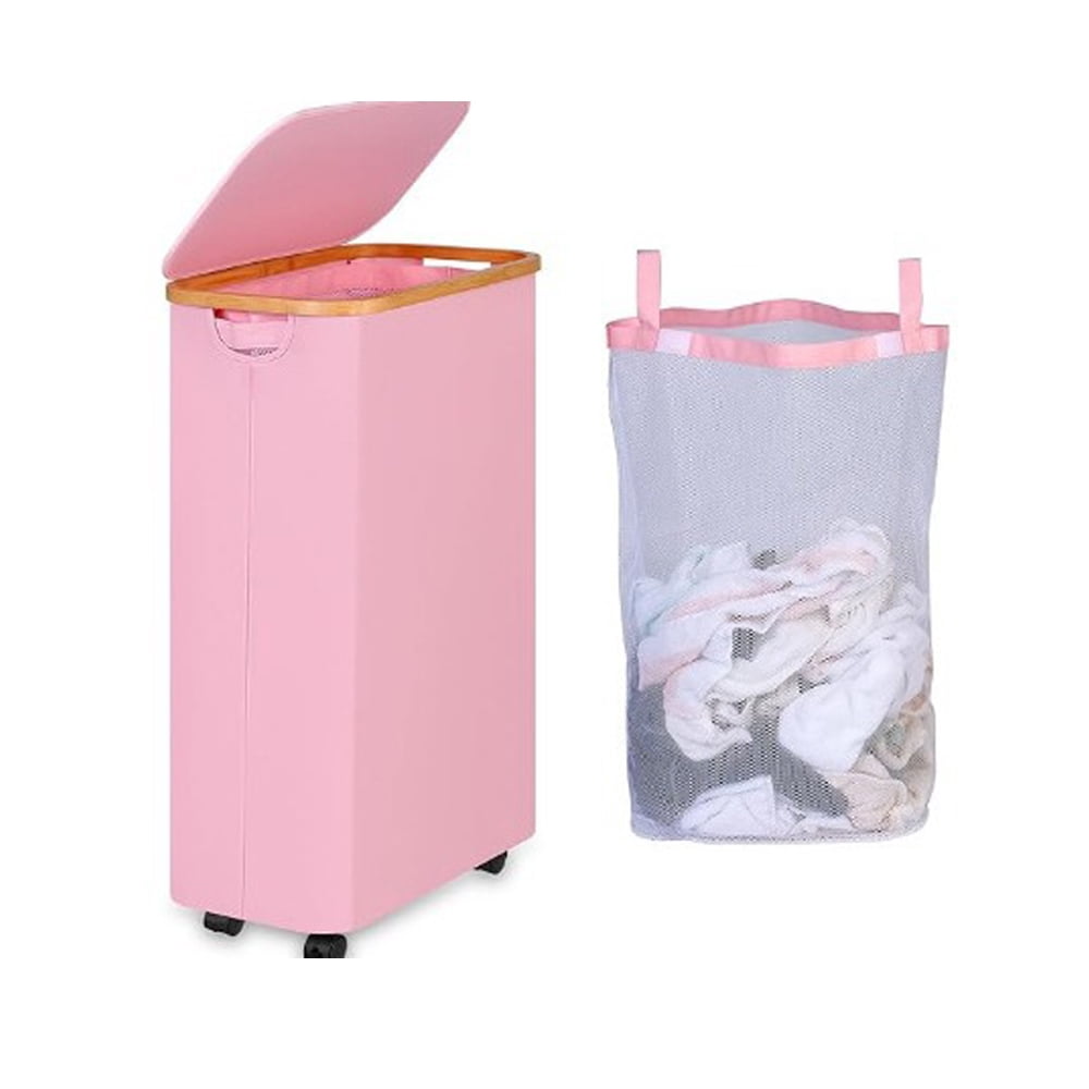 YYhl 1pack Laundry Hamper with Wheels,110L Laundry Basket with Lid and ...