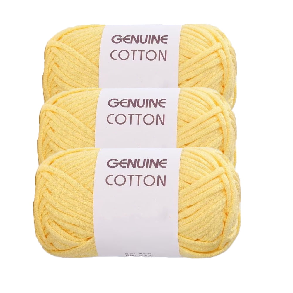 YYhl Hand Woven Hollow Cotton Yarn 3 Pack of Yarn 50g/ball (80m) for 4 ...
