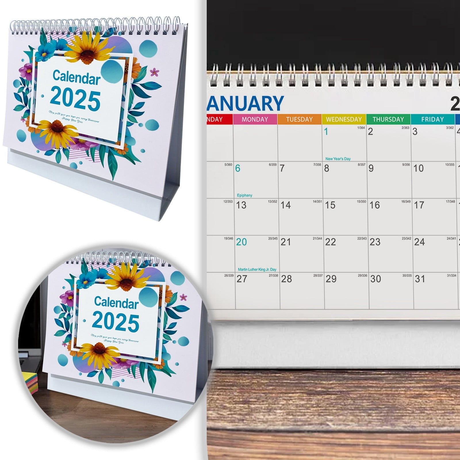 YYmvjgg 2025 Calendar Monthly Vertical Flip Calendar From January 2025 ...