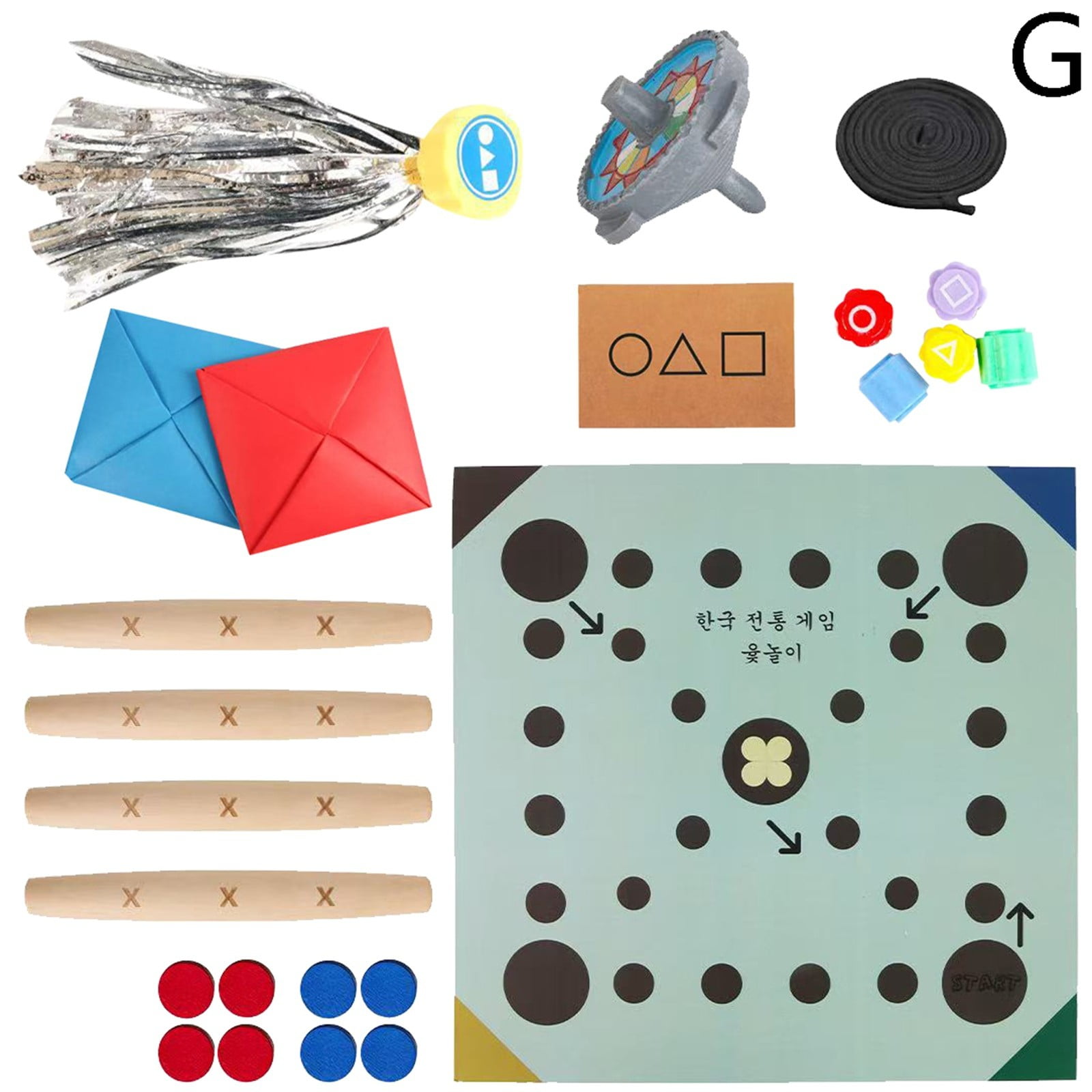 YYmvjgg Korean Folk Game Set (Korean Traditional Game) Flying Stone ...