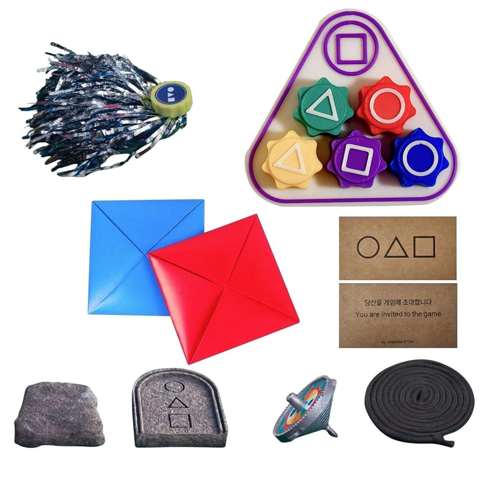 YYmvjgg Squid Game Toys Korean Folk Games Set (Traditional Korean Games ...