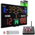 YZ Battery Powered Electronic Basketball Scoreboard with Shot 12/14/24/30S Custom Shot Clock ...