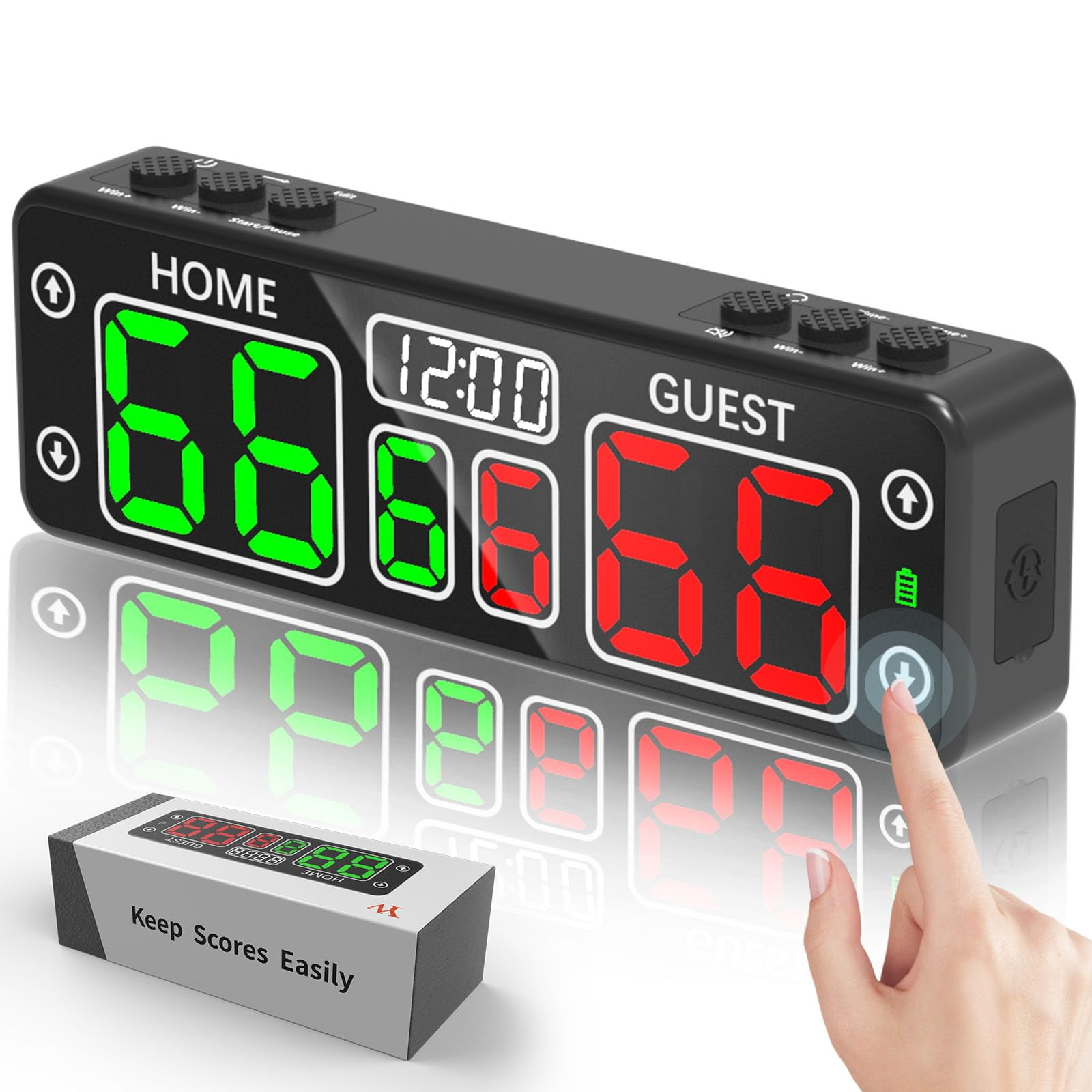 YZ Upgraded Digital Scoreboard with Countdown Timer, Magnetic LED ...