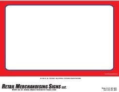 YZA218 Price Sign Laser Cards"Blank Red Border" PC Printable |100 8 1/2 ...