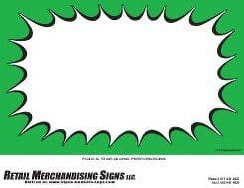 YZA308 Price Sign Laser Cards"Blank Burst Design" PC Printable 100 8 1/ ...