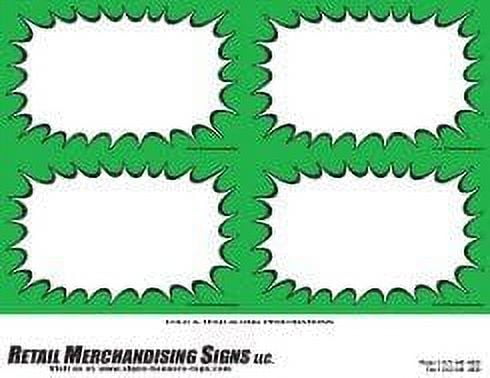 YZC308 Price Sign Laser Cards"Blank Burst Design" PC Printable 100 8 1/ ...