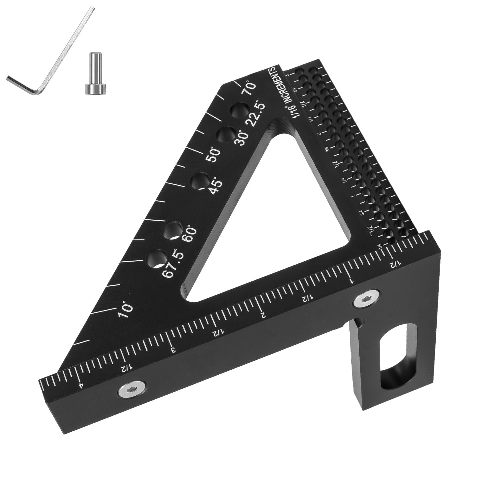YZCHAIN Carpenter Square 3D Measuring & Marking Ruler, Accurate 45 & 90 ...