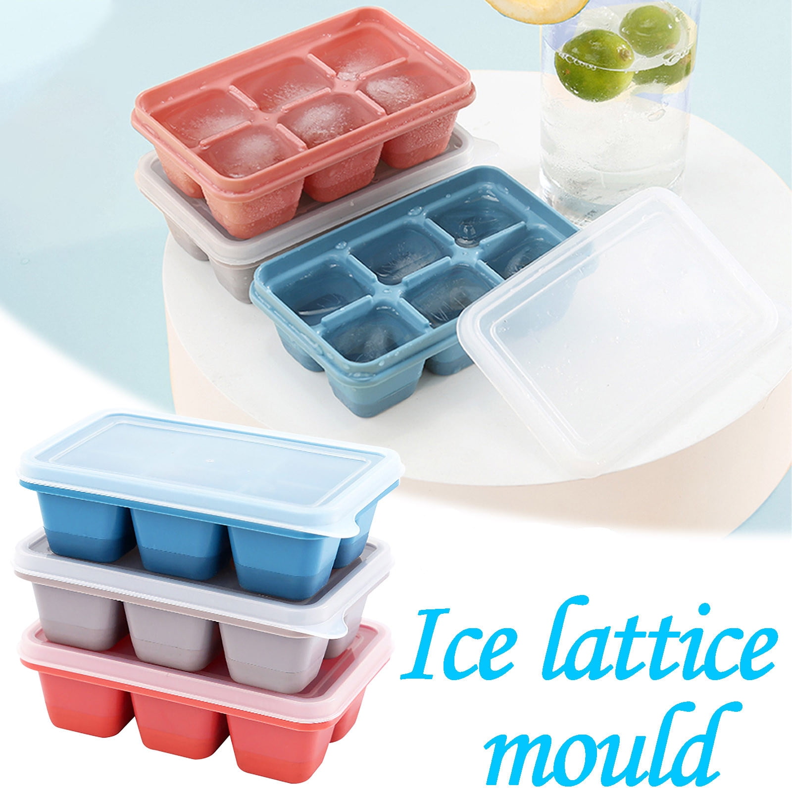 YZEGDCH Up to 65% Off Ice Box Cube Trays for Freezer Easy Release ...