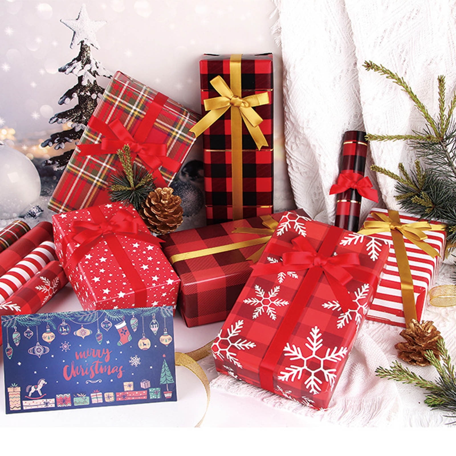 YZEGDCH Christmas Gift Wrapping Paper for Kids Boys Girls,Holiday ...