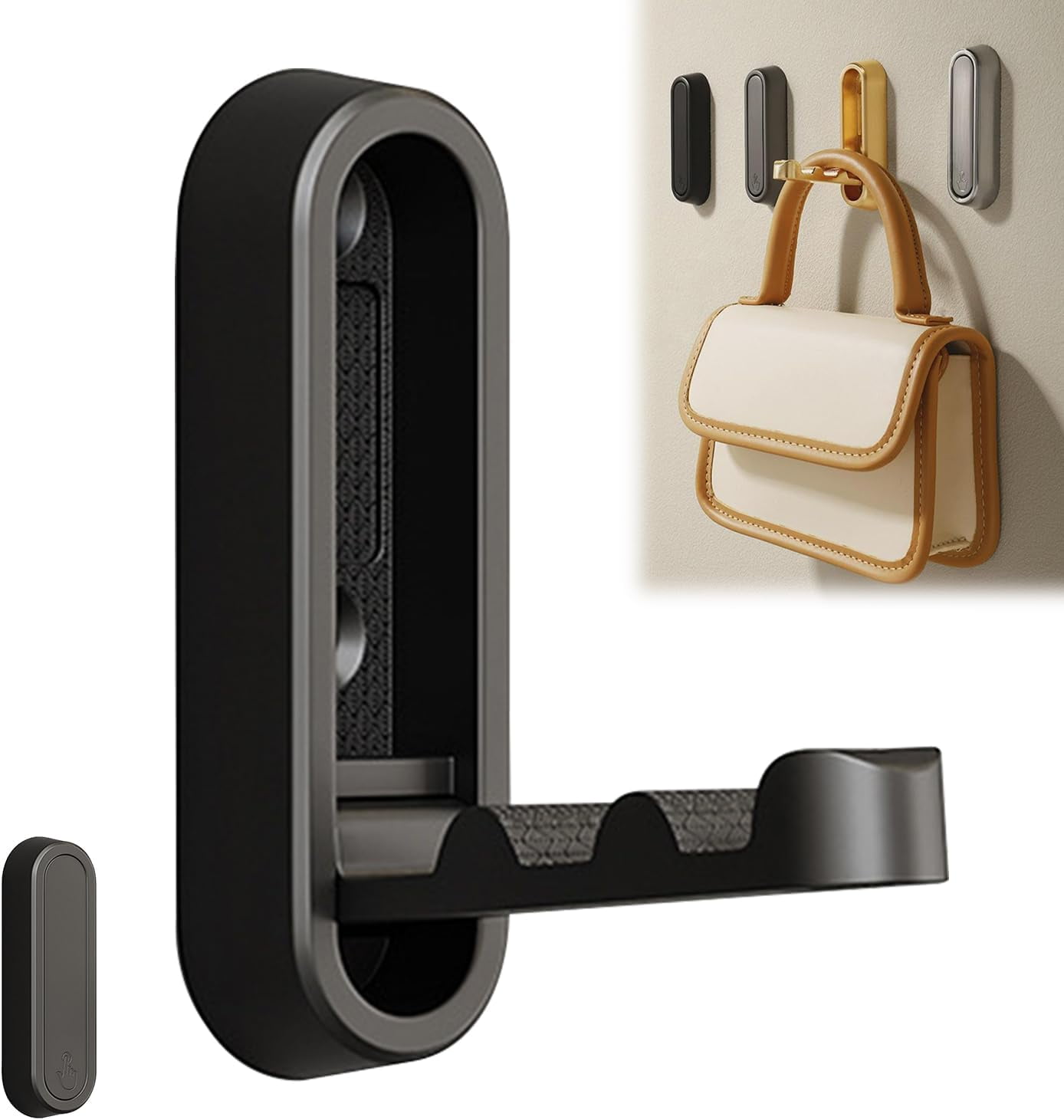 Folding Hooks for Wall Foldable Heavy Duty Coat Hooks Invisible Purse ...