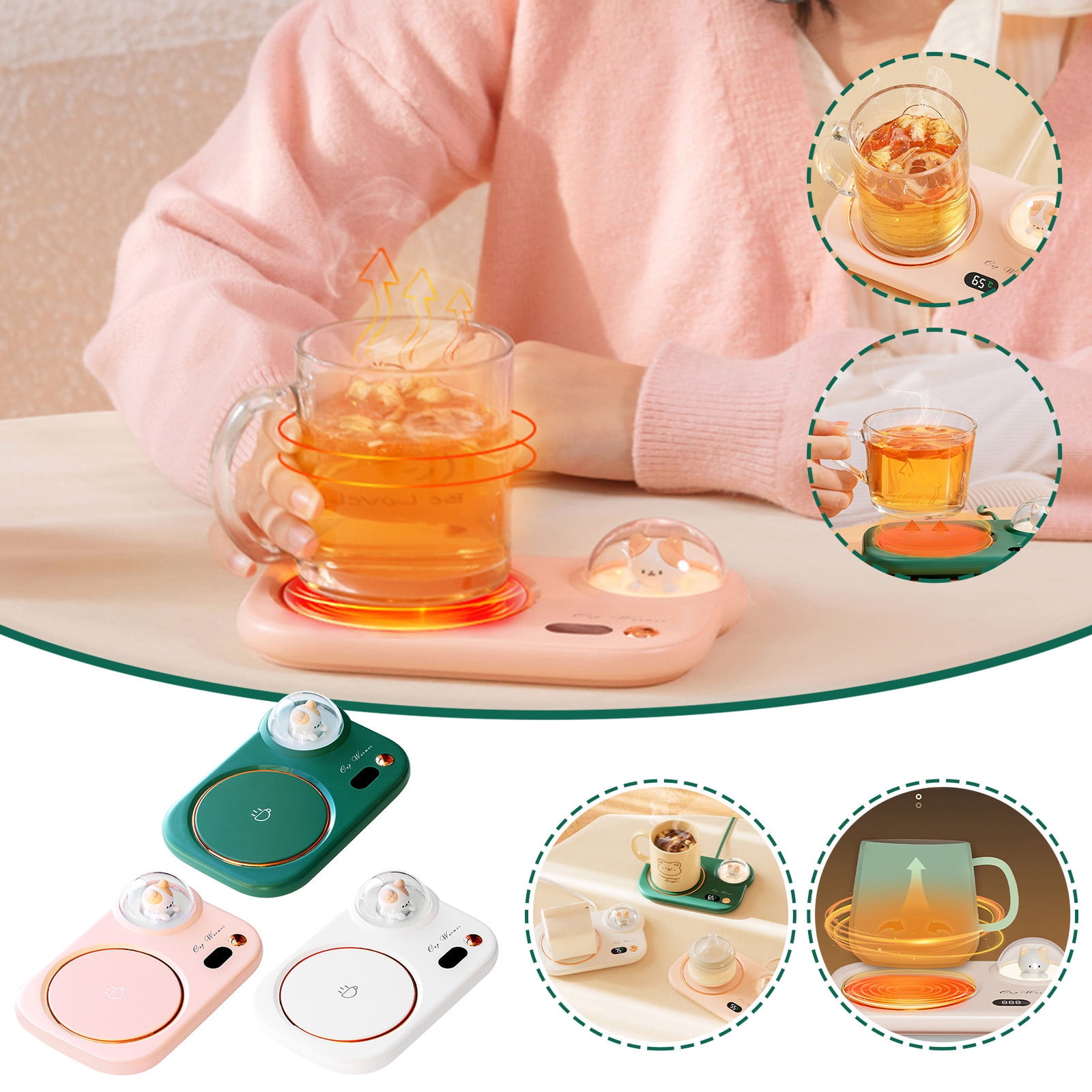 Mug Warmer Coffee Warmer,Heated Coffee Mug,Desk Accessories,Coffee ...