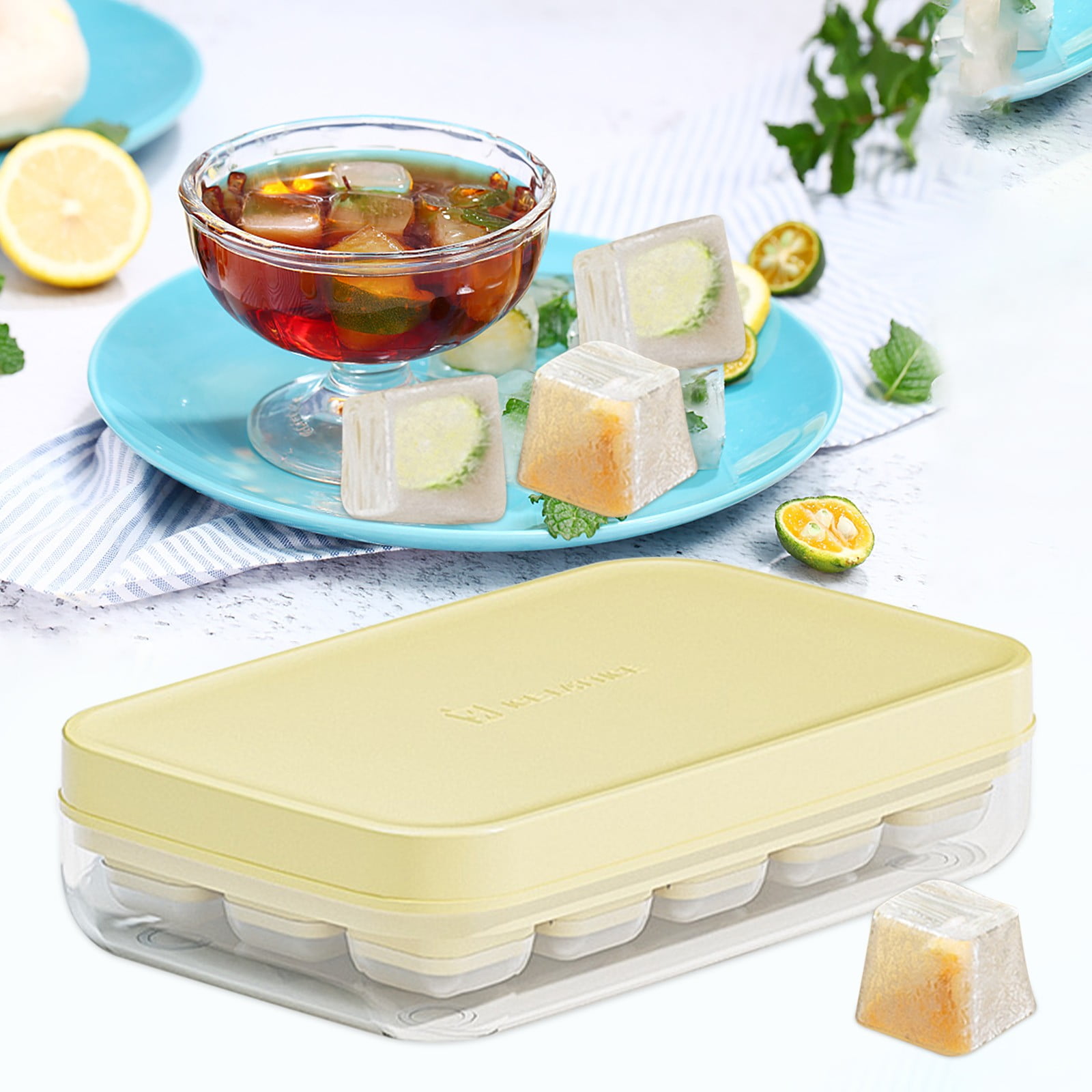 YZEGDCH Clearance Under $10 Ice Cube Trays with Lid and Bin Easy ...
