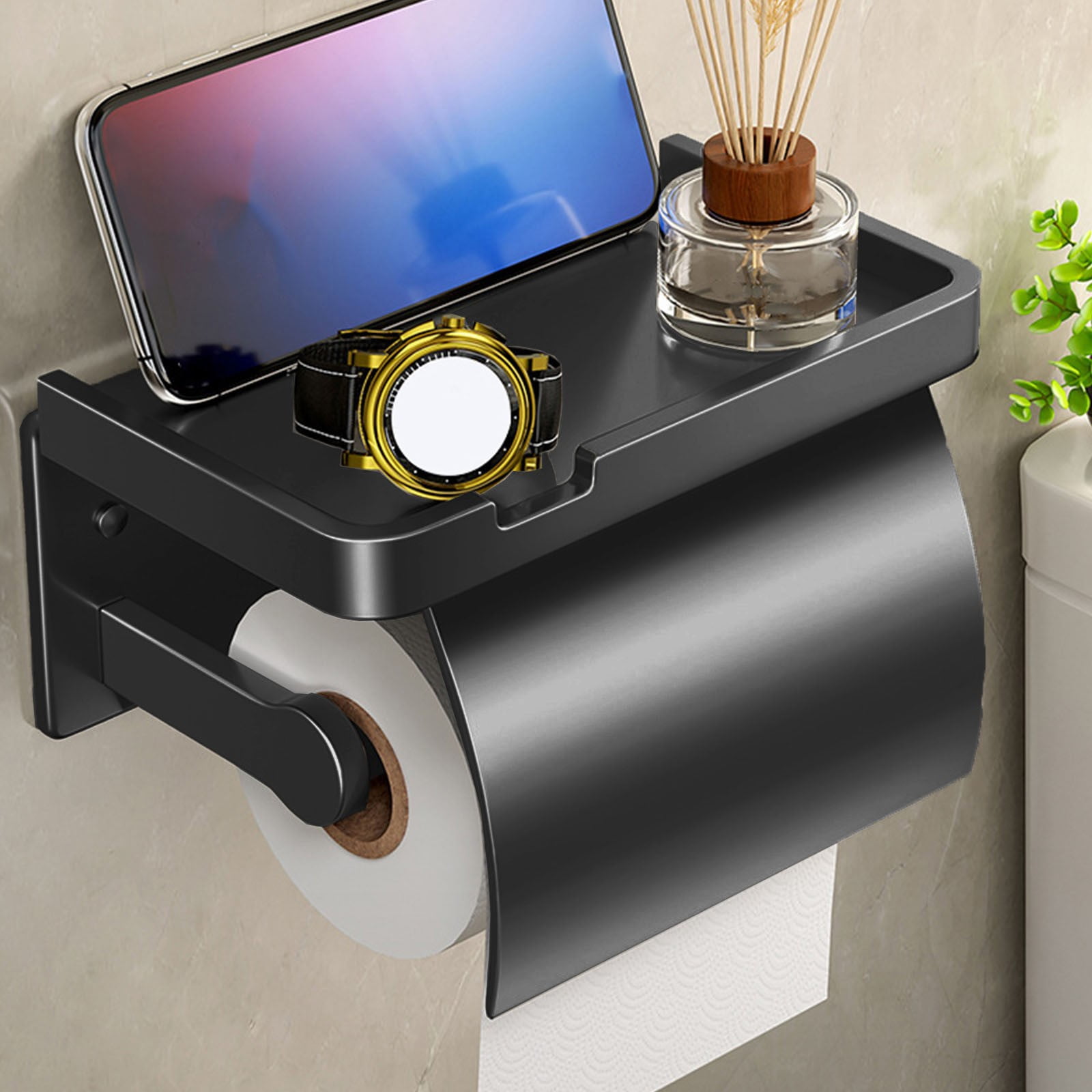 YZEGDCH Clearance Under $5 Toilet Paper Holder Hang on Wall Paper Roll ...