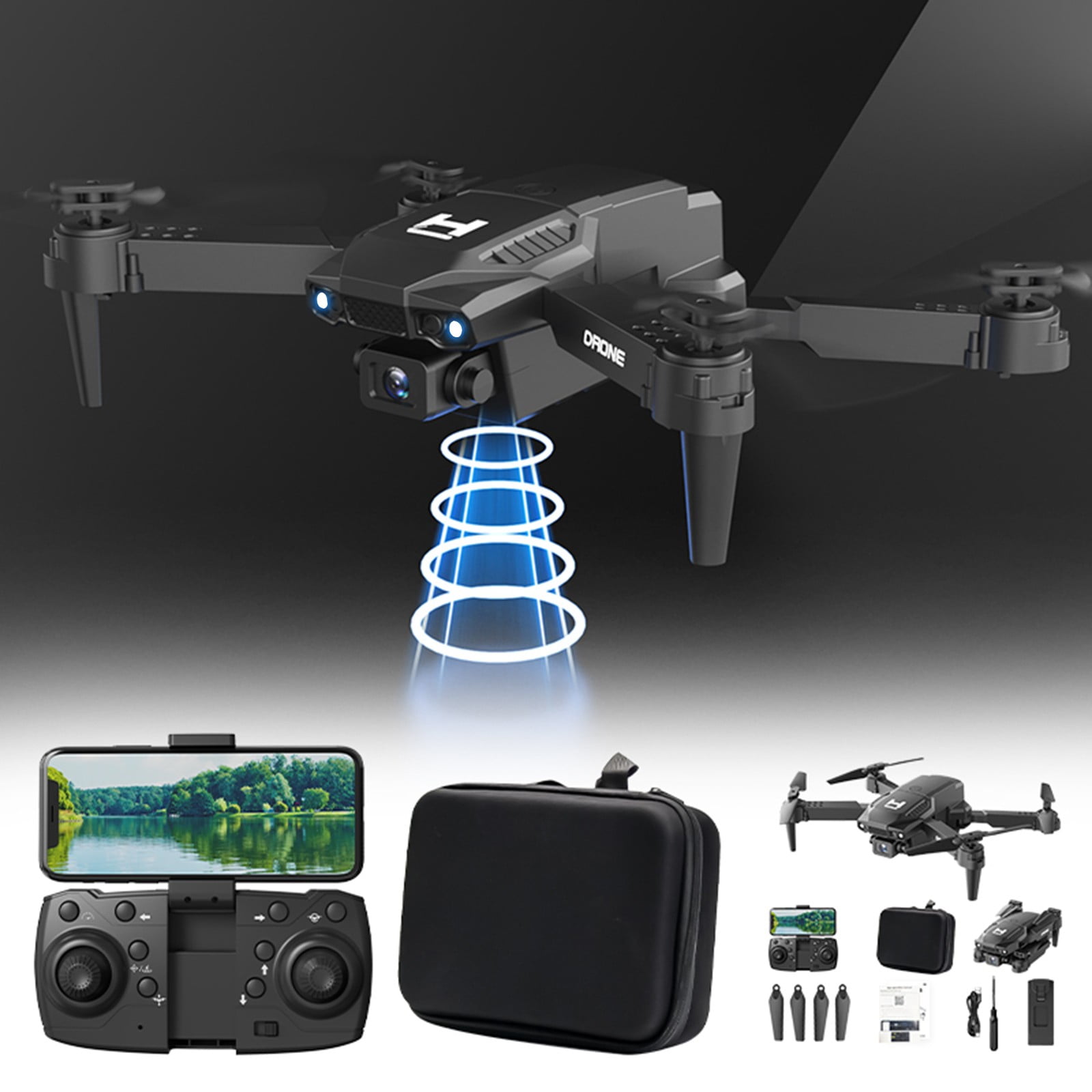 YZEGDCH Drone, Drone 90° Adjustment RC quadcopter 1080P HD, Easy Fly ...