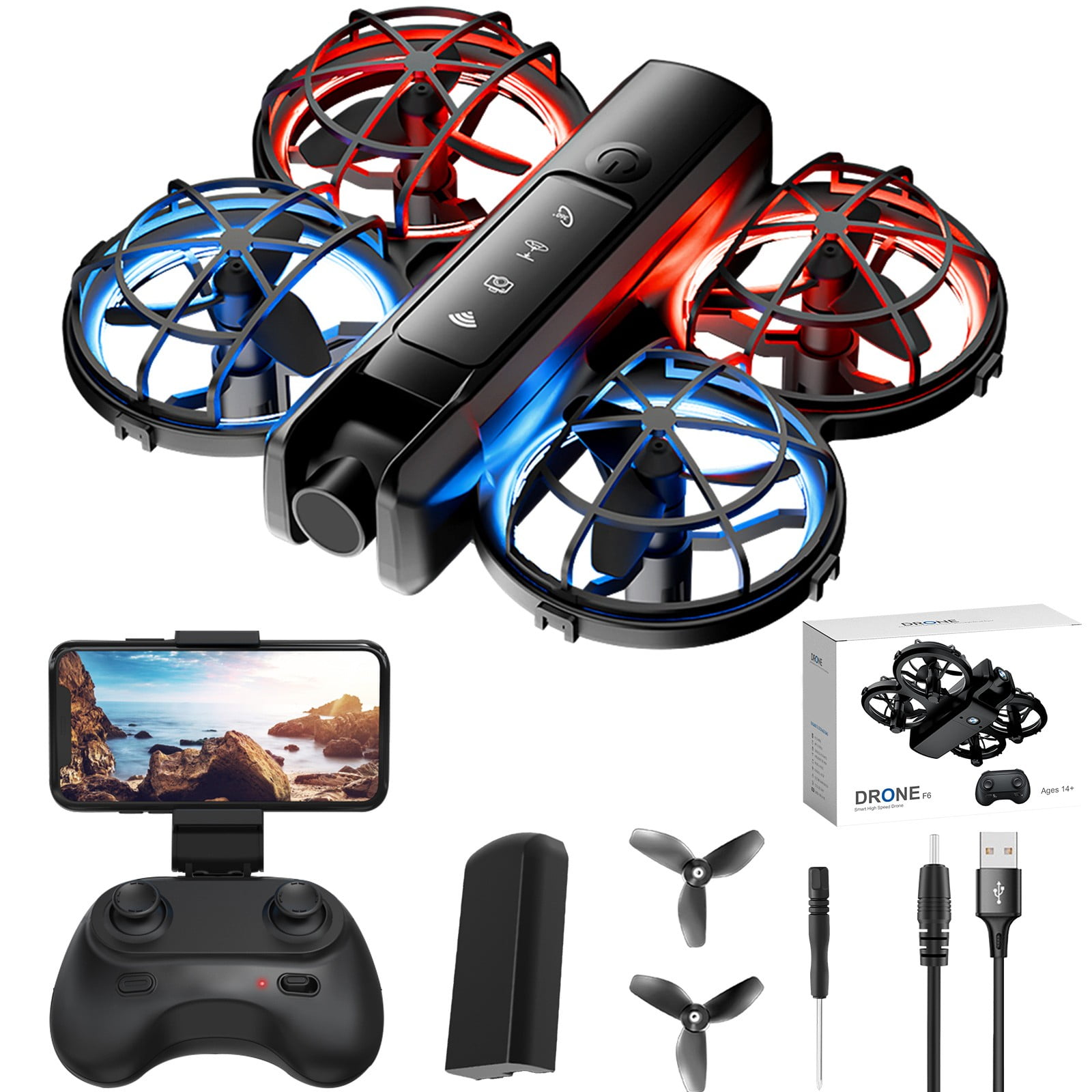 YZEGDCH Drone for Age 6-8+, 1080P HD Foldable Drone with Stable Hover ...