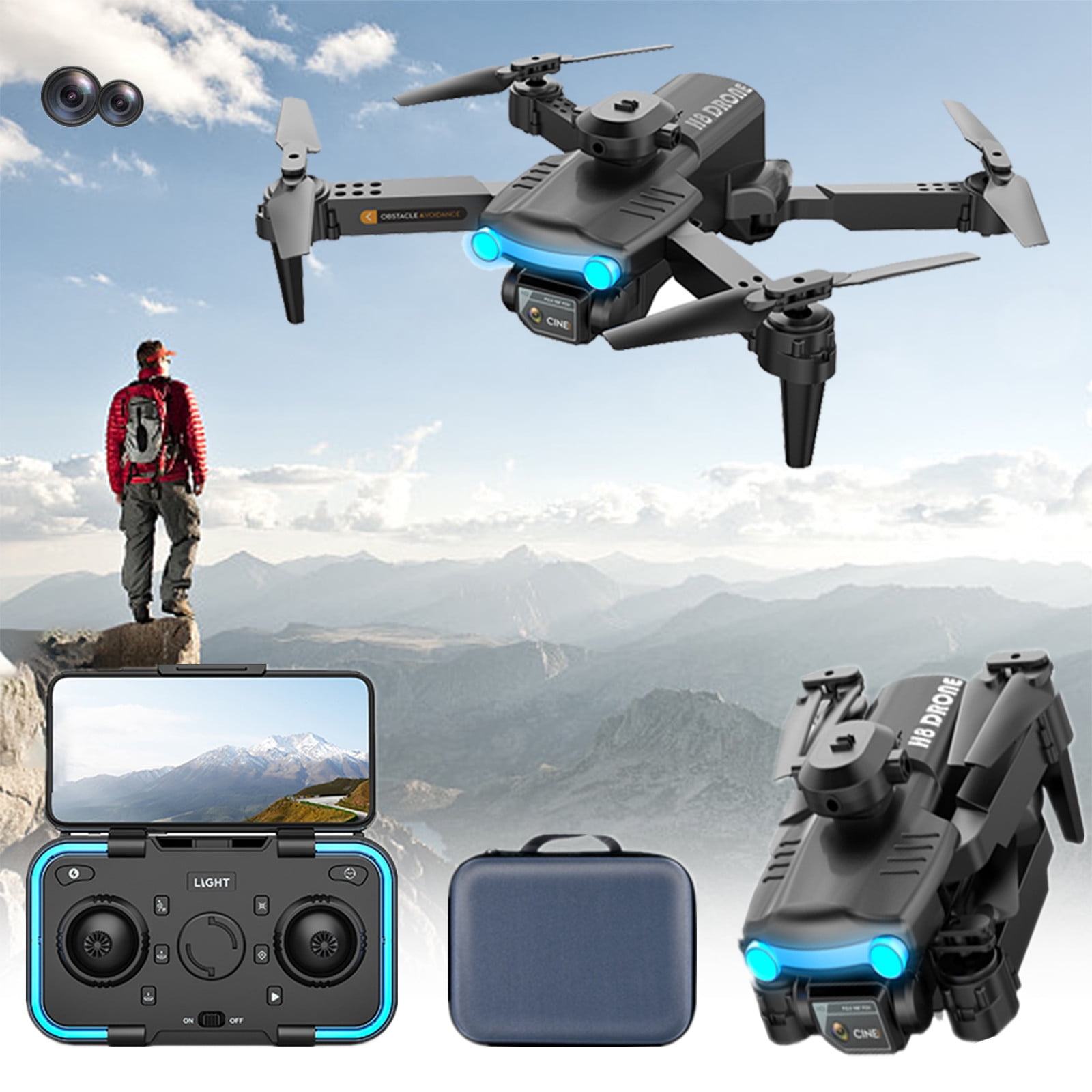 YZEGDCH Drone for Age 8-12+, Brushless Motor FPV Foldable RC Drones ...