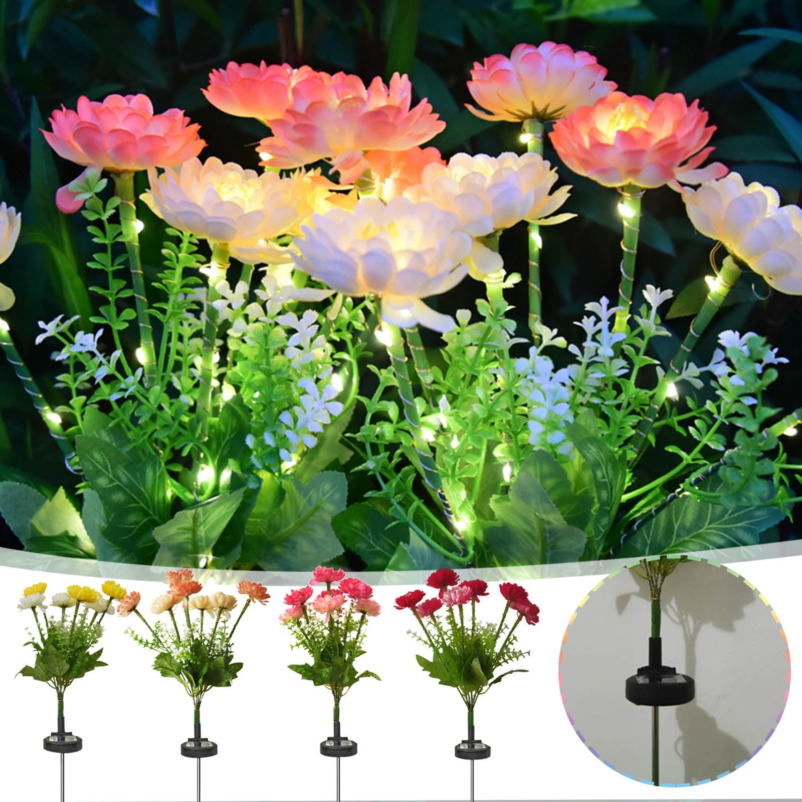 YZEGDCH Garden Solar Lights Outdoor Decorative,Pathway Walkway Yard ...