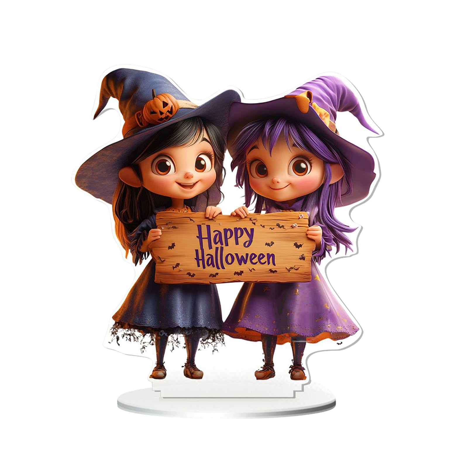 YZEGDCH Halloween Decor Cute Witch Halloween Table Top Saved Fireplace ...
