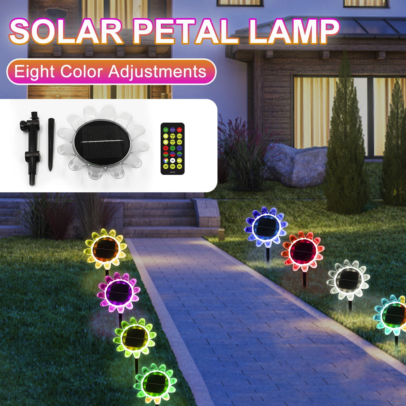 YZEGDCH Outdoor LED Solar Garden Lights,Waterproof Solar Pathway Yard ...