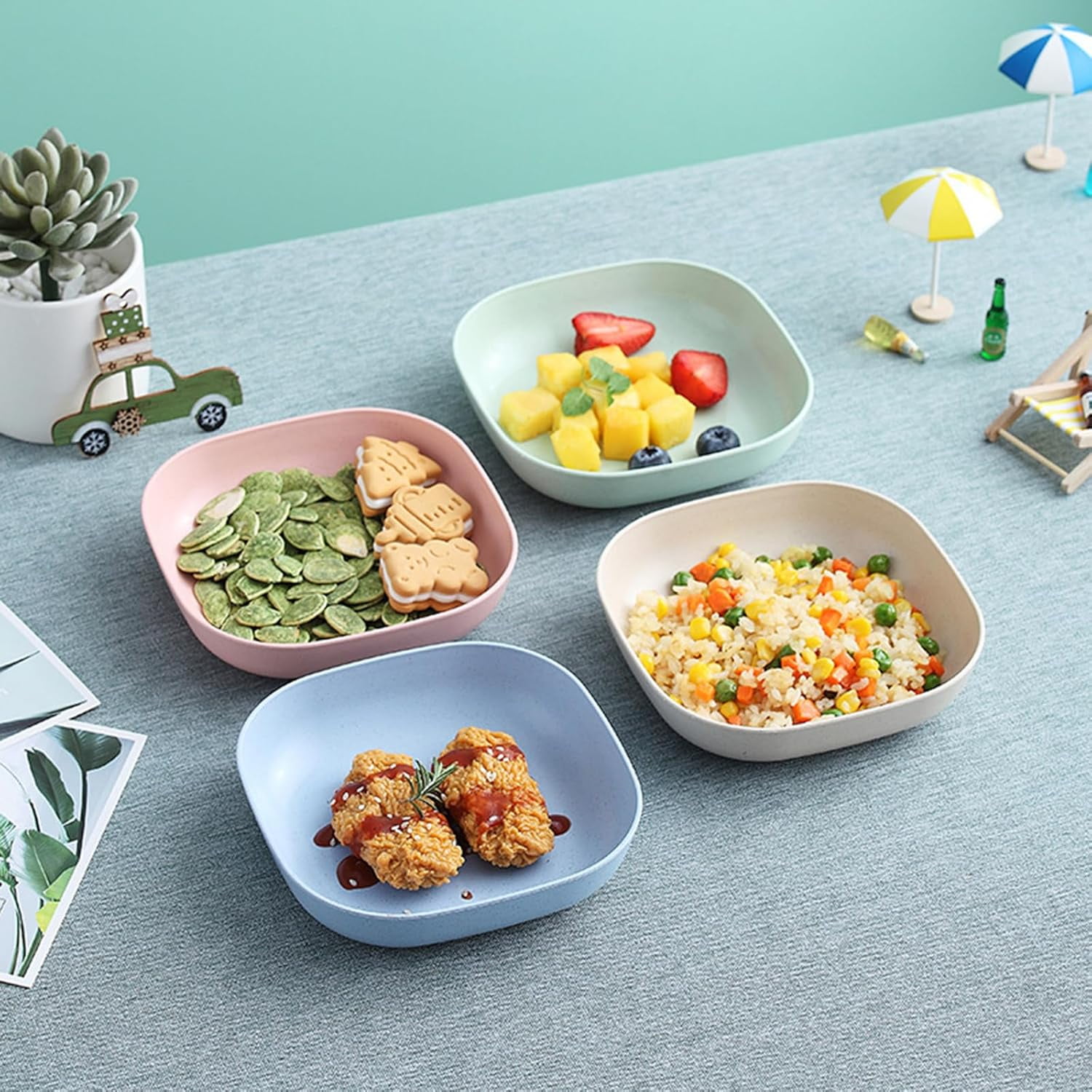 Tupukom Spit Bone Dinner Plates Dining Table Garbage Bones Plates Bone ...